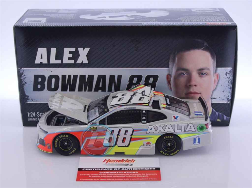 Alex Bowman Autographed 2019 Axalta 1:24 Flashcoat Silver Nascar Diecast