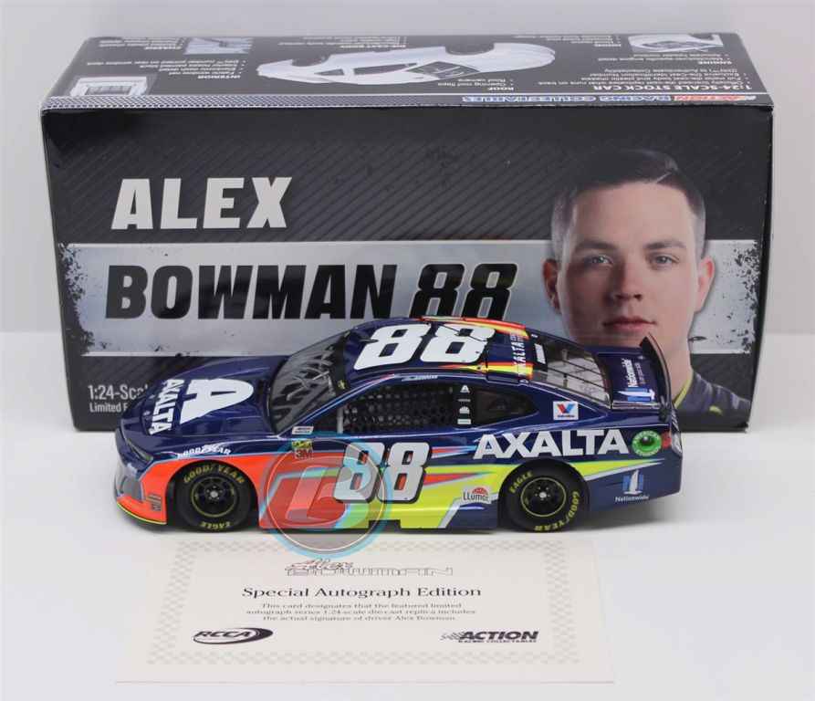 Alex Bowman Autographed 2019 Axalta 1:24 Nascar Diecast