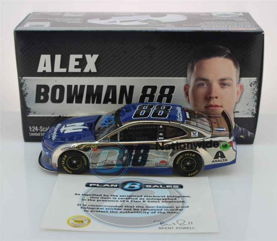 Alex Bowman Autographed 2019 Nationwide 1:24 Color Chrome Nascar Diecast