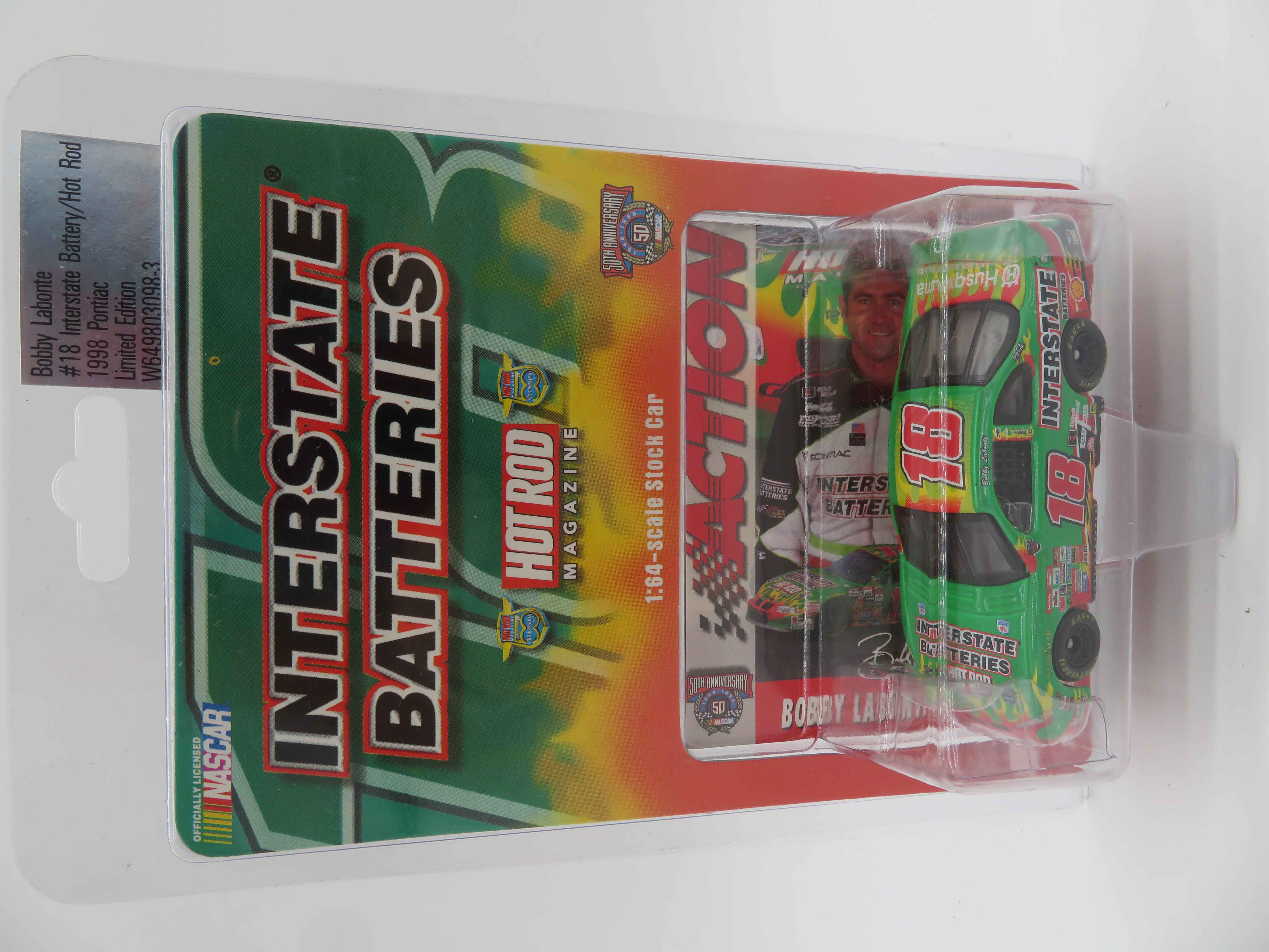 Bobby Labonte 1998 #18 Interstate Battery / Hot Rod 1:64 Nascar Diecast