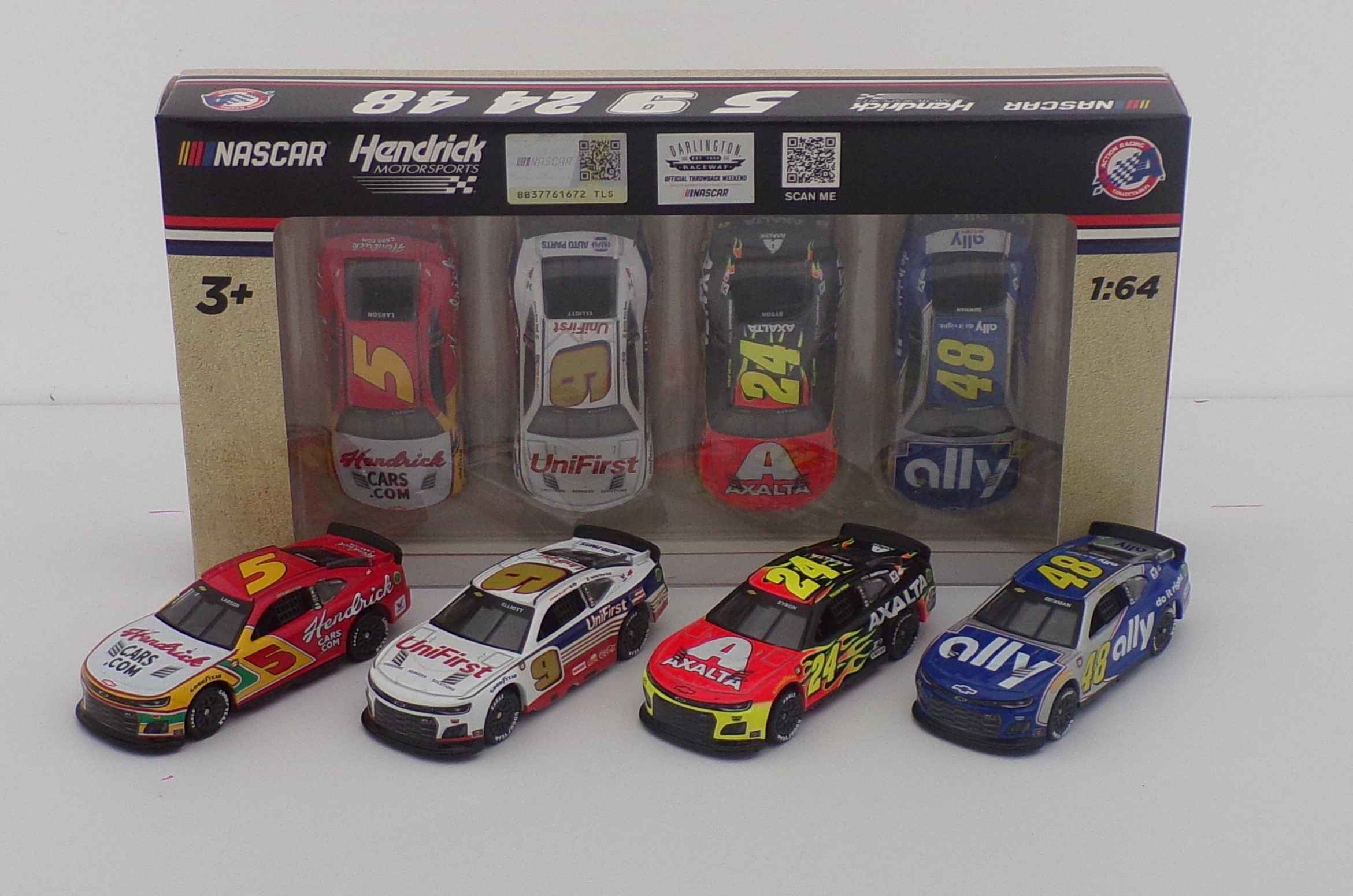 Hendrick Motorsports 2024 Darlington Throwback 4 Pack 1:64 Nascar Diecast