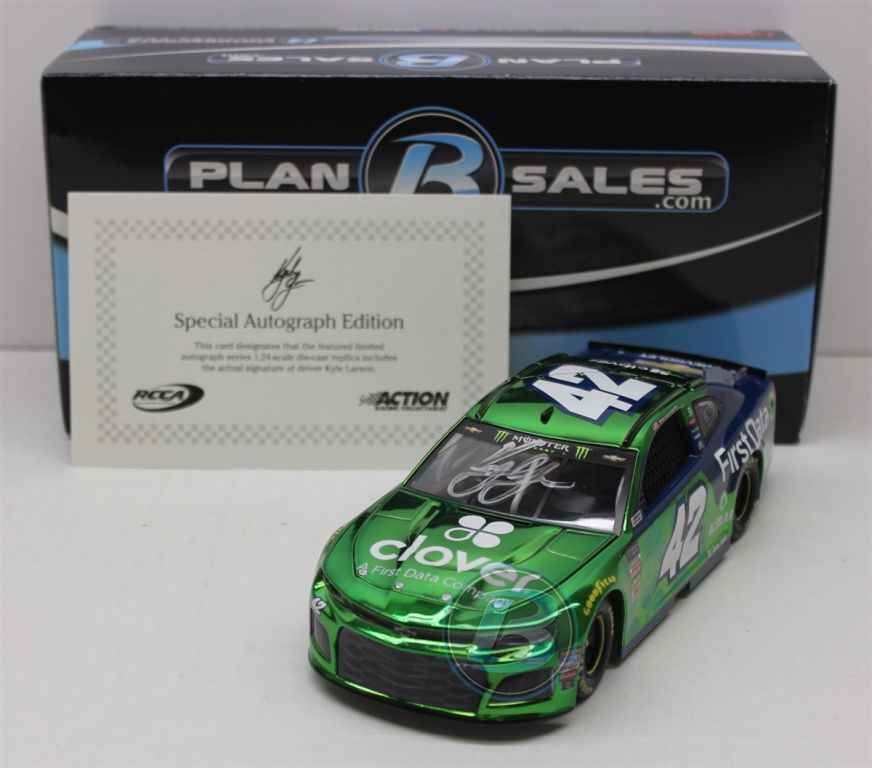 Kyle Larson Autographed 2018 Clover / First Data 1:24 Color Chrome ...