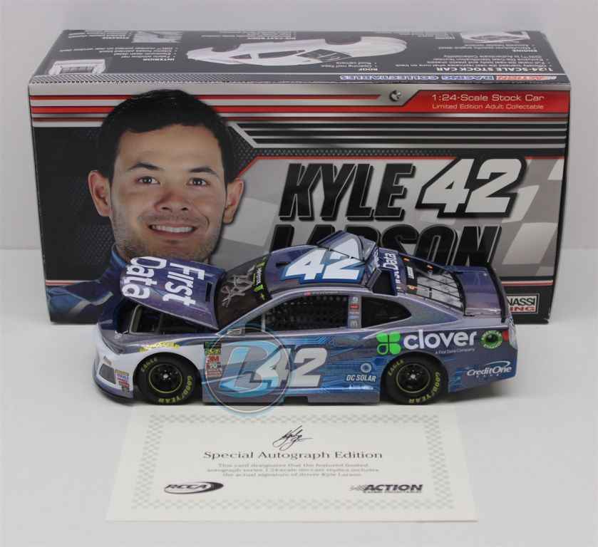 Kyle Larson Autographed 2018 First Data 1:24 Flashcoat Color Nascar Diecast