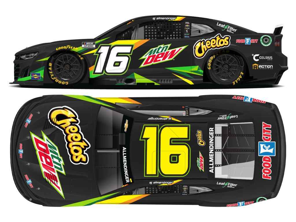 AJ Allmendinger 2024 MTN Dew / Cheetos 1:64 Nascar Diecast