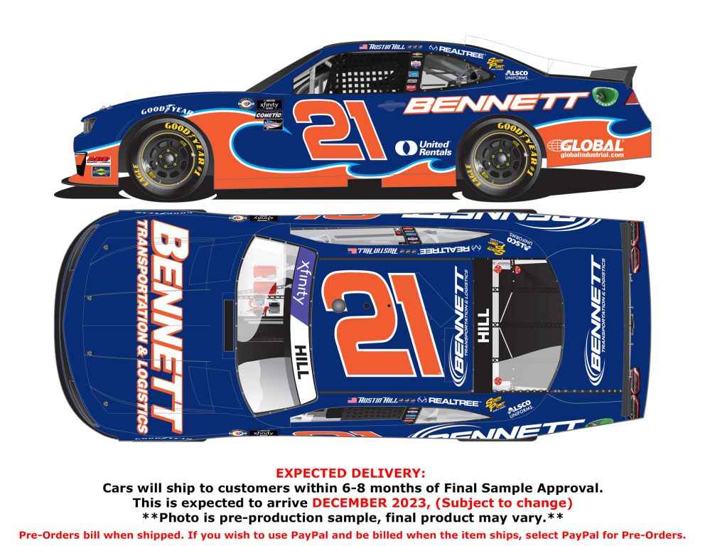 Nascar Starting Lineup Austin Hill 2024 Bennett Transportation 50th ...