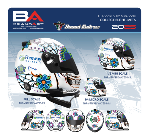 Daniel Suarez 2025 Freeway Insurance Full Size Replica Helmet