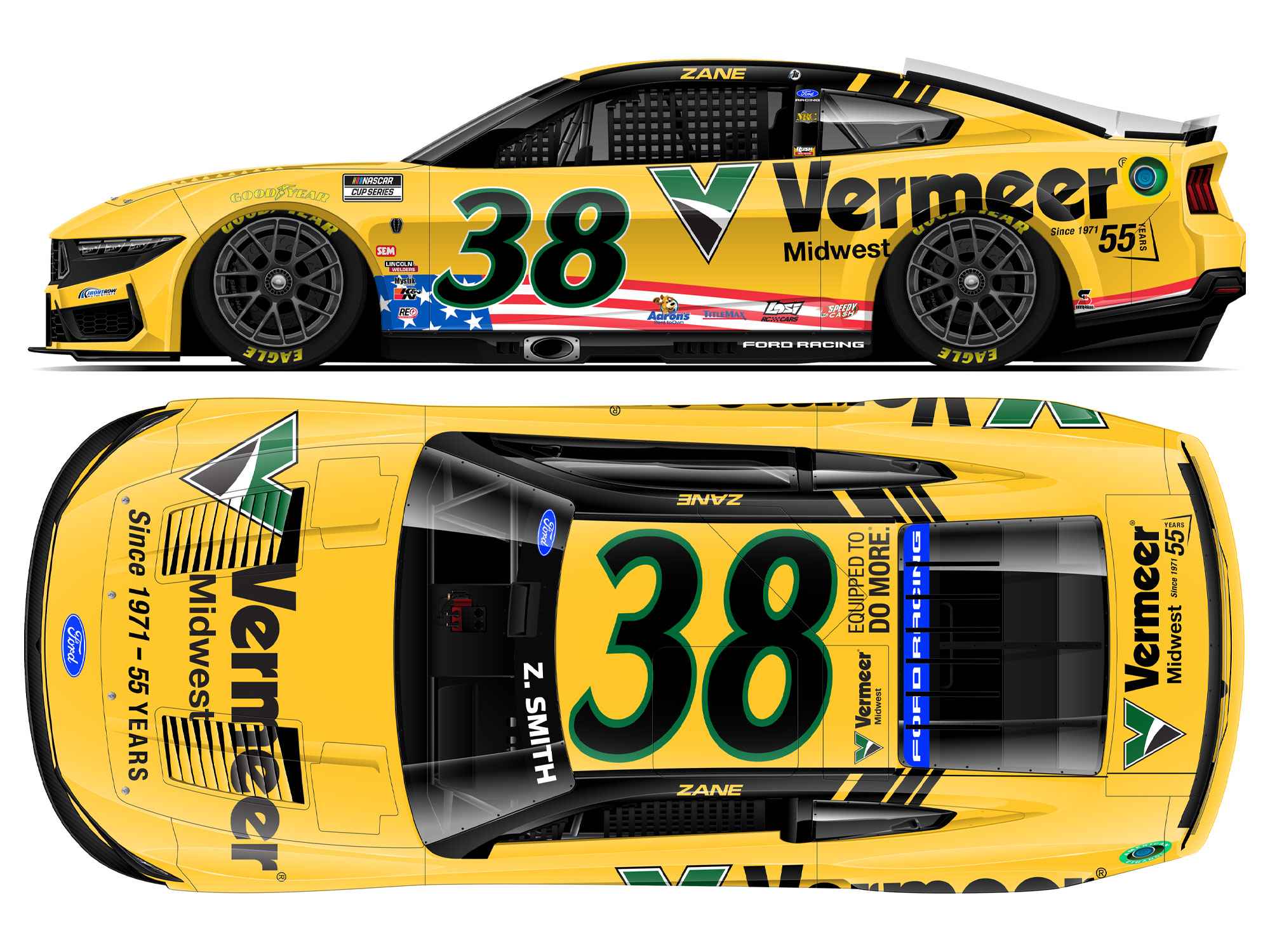 Zane Smith 2026 Vermeer Midwest 1:24 Elite Nascar Diecast